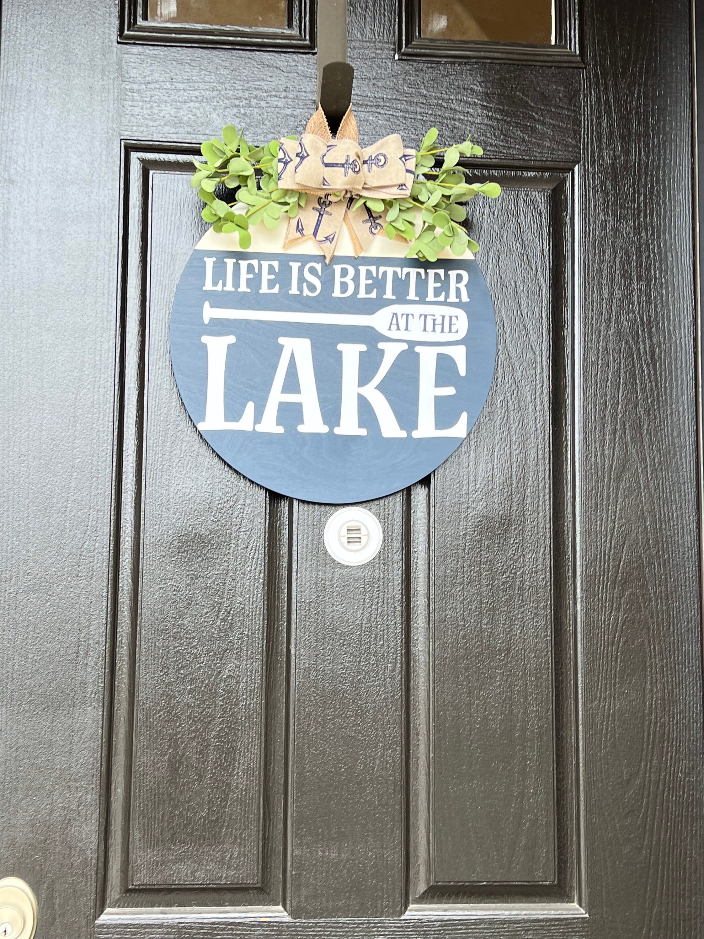Life is Better at the Lake Door Decor Lake Door Hanger Lake - Etsy