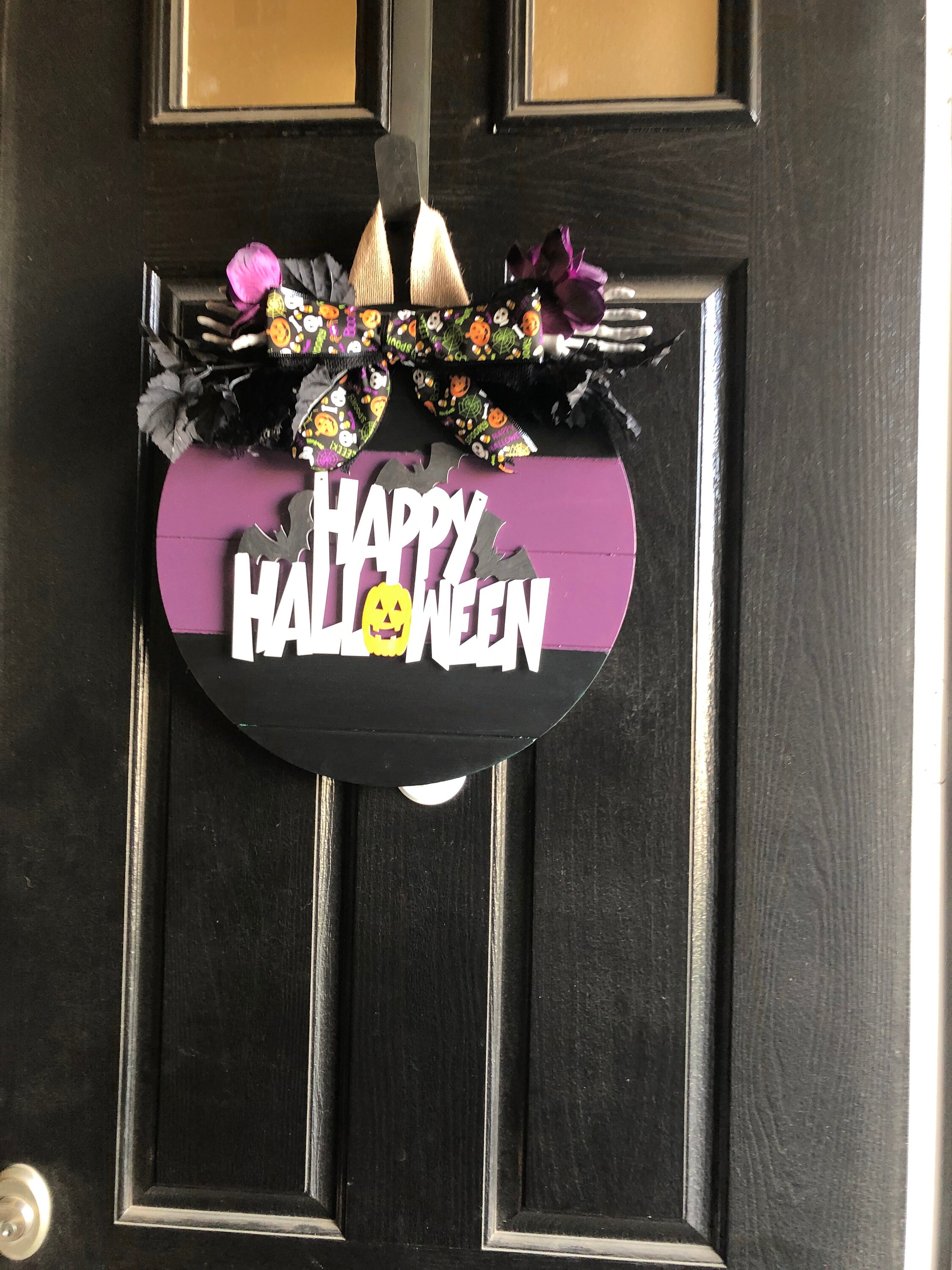 Happy Halloween Door Hanger Halloween Door Decor Halloween - Etsy