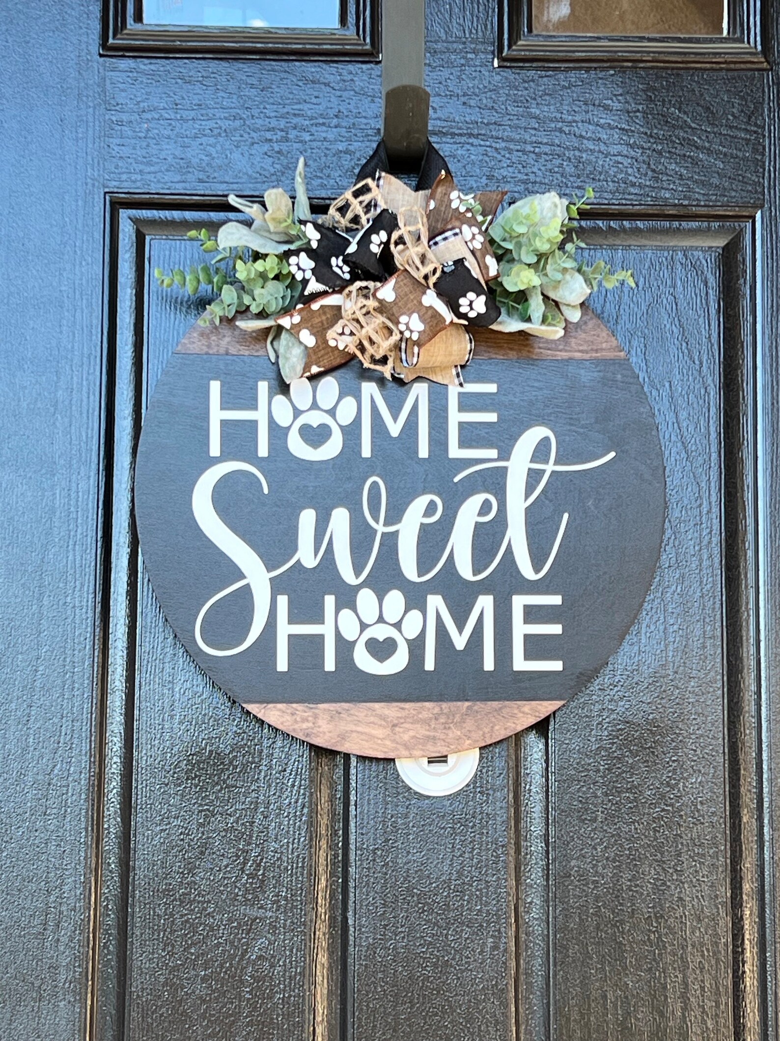 Front Door Decor, Dog Door Sign, Home Sweet Home Hanger, Front Door ...