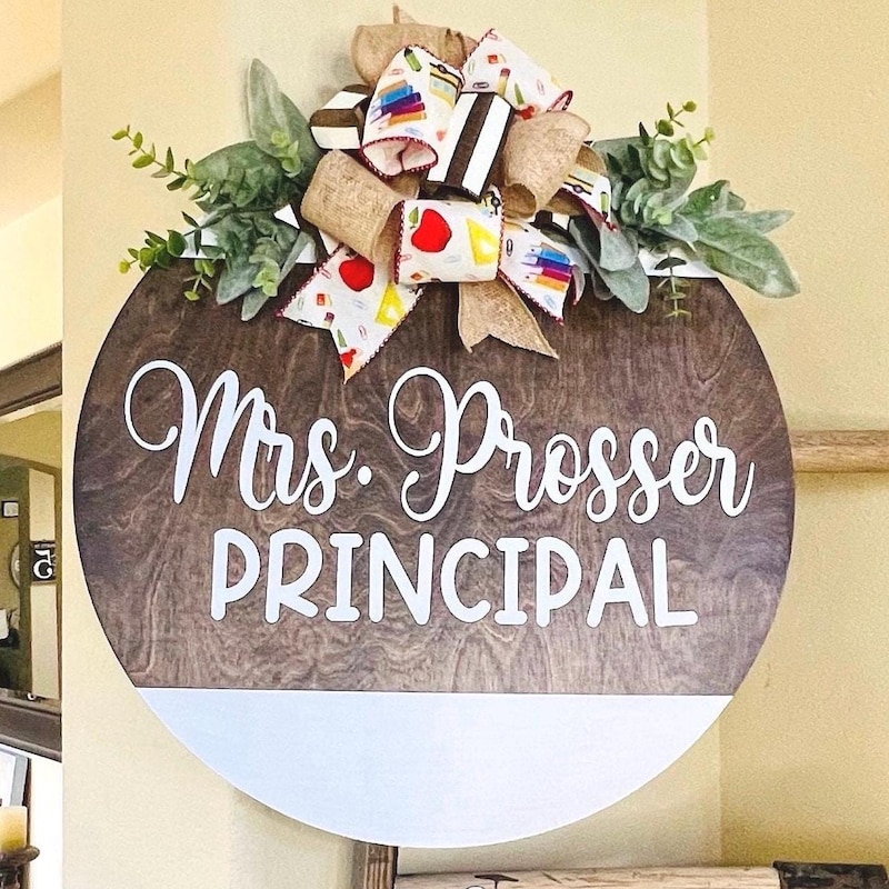 Door Sign for a Principal - Etsy