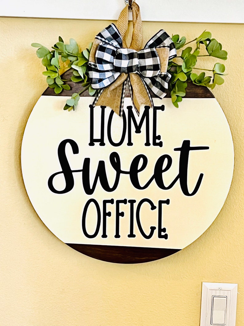 Office Door Decor, Office Door Sign, Office Farmhouse Hanger, Office ...