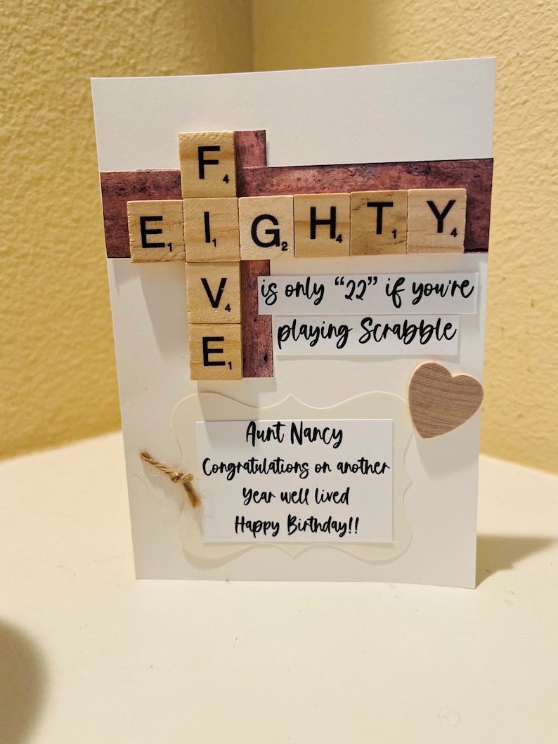 Scrabble Birthday Card Personalized Scrabble Birthday - Etsy