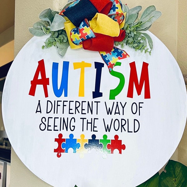 Autism Wreath - Etsy