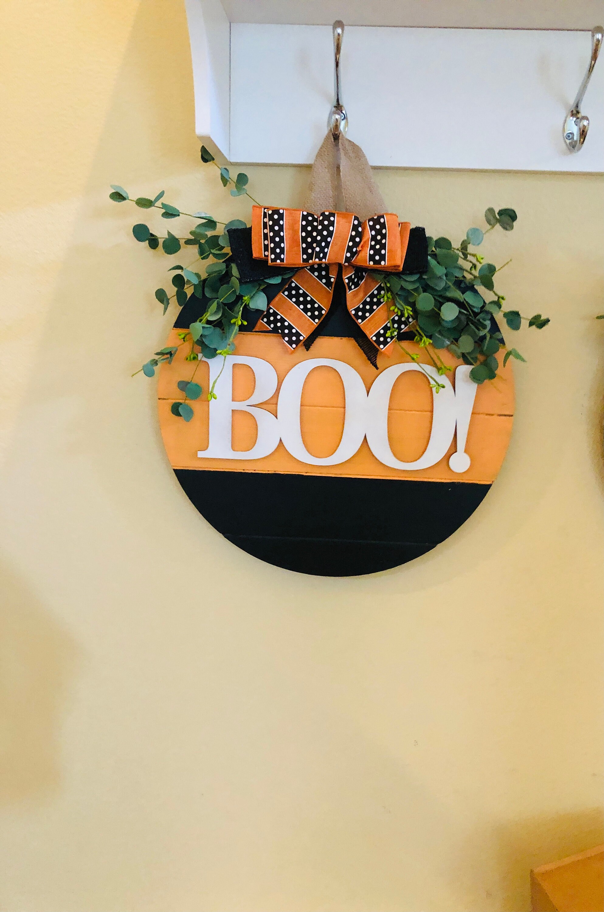 Boo Door Decor Halloween Door Sign Halloween Wood Wreath - Etsy
