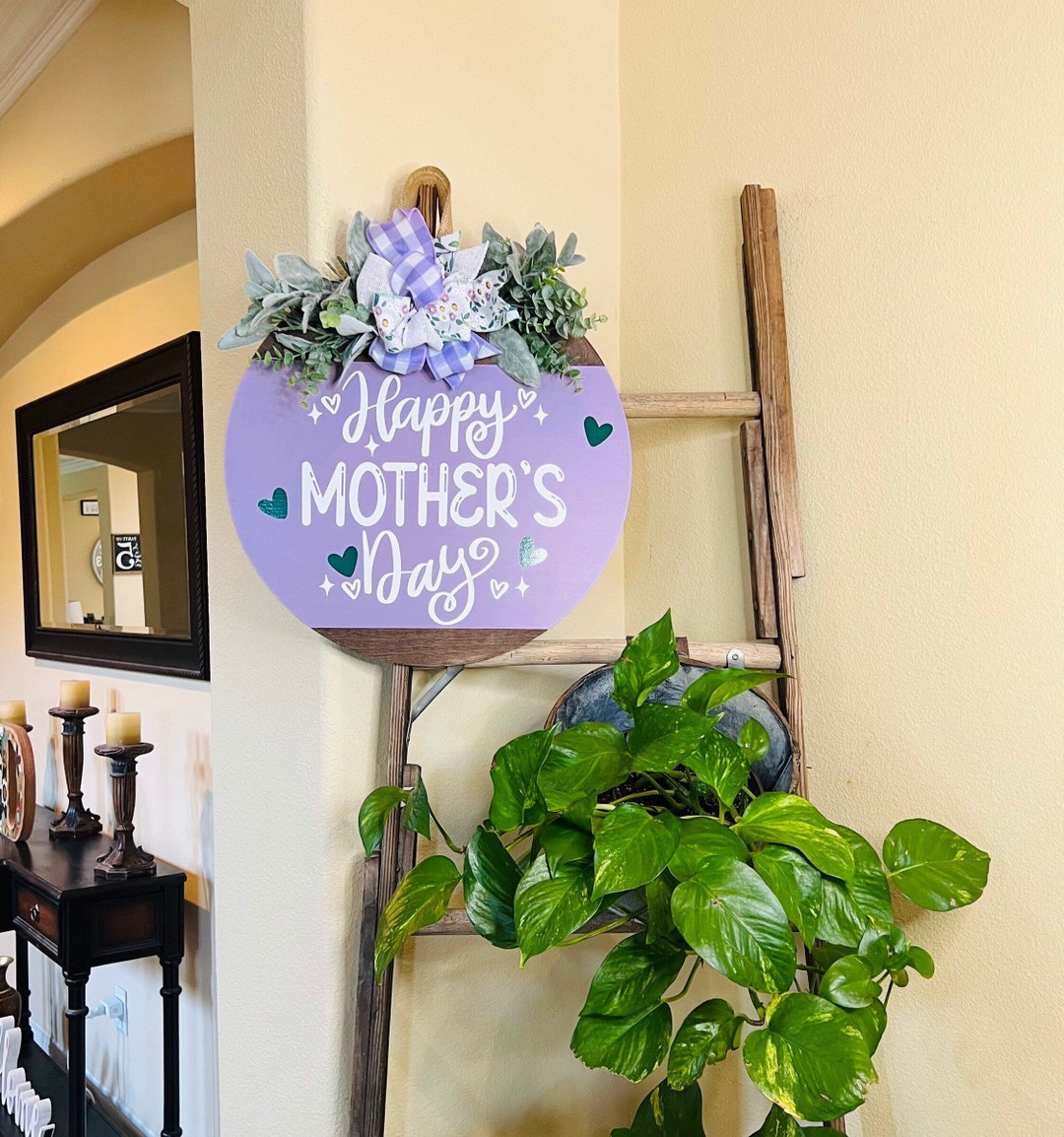 Front Door Decor Mothers Day Door Sign Freont Door Hanger - Etsy