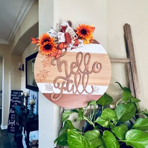 Fall Front Door Sign, Autumn Door Hanger, Fall Door Wreath, Fall Door ...