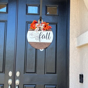 Hello Fall Front Door Decor, Front Door Fall Welcome Sign, Fall Door ...