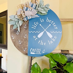 Life is Better at the Lake Door Decor, Lake Door Hanger, Lake Door Sign ...
