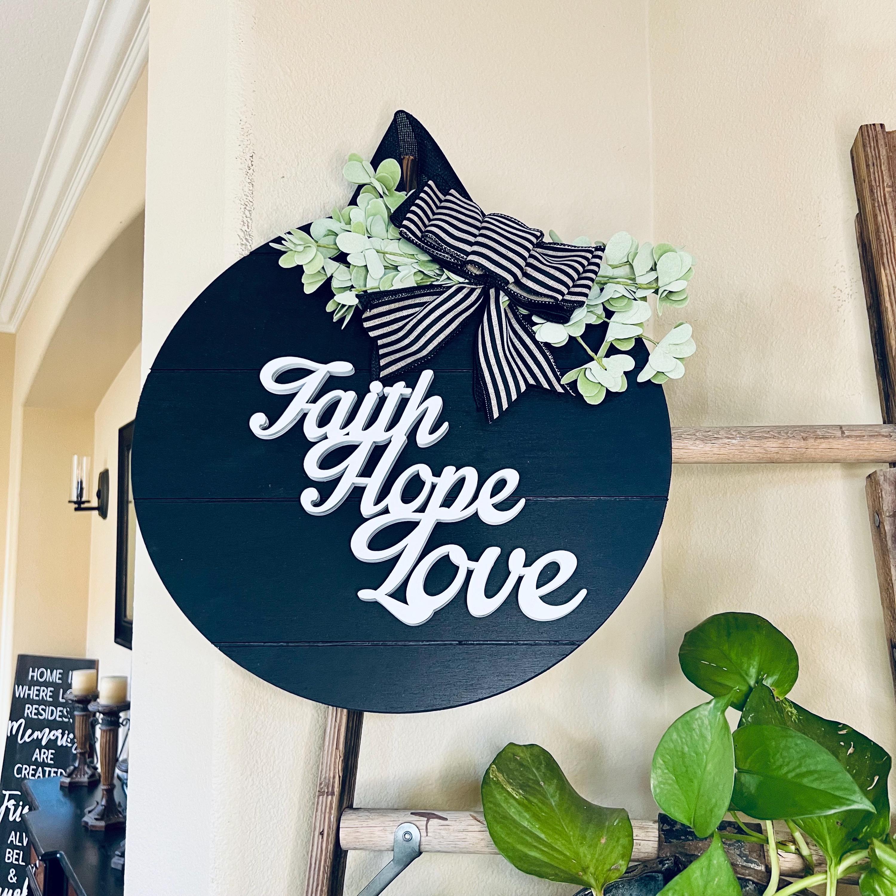 Religious Door Hanger, Front Door Decor, Religious Door Sign, Faith ...