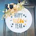 Front Door Decor, New Years Door Sign, Welcome New Year Hanger, Happy ...