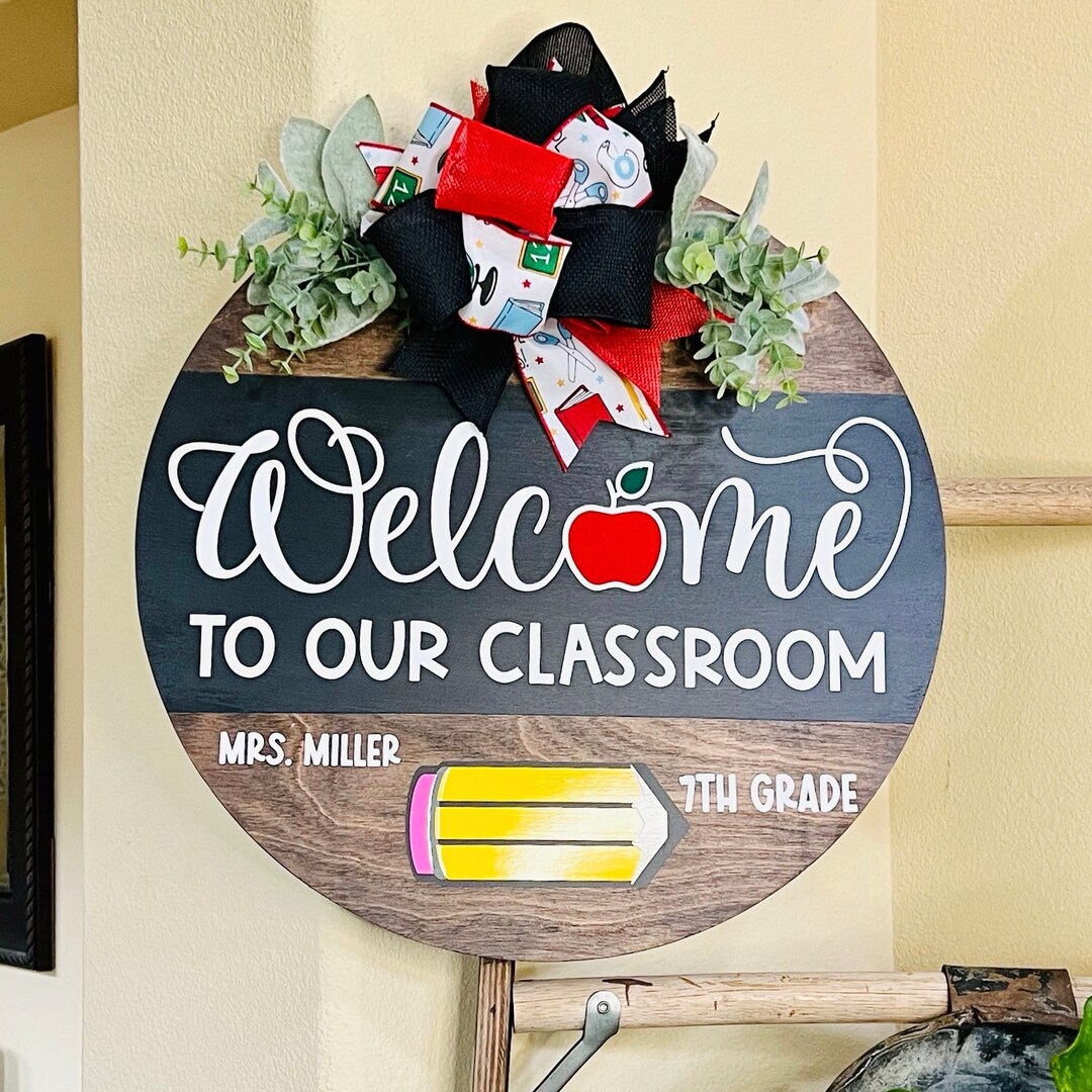 Teacher Door Decor, Classroom Door Hanger, Teacher Door Sign, Teacher ...