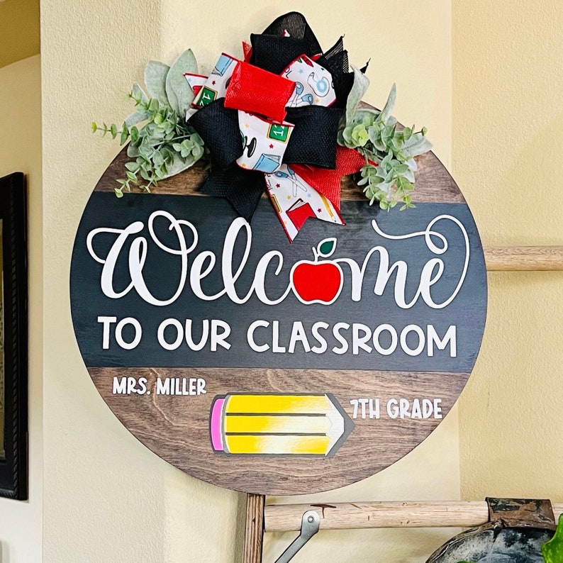 Teacher Door Decor, Classroom Door Hanger, Teacher Door Sign, Teacher ...