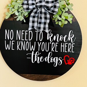 Front Door Decor, Welcome Door Sign, Funny Dog Door Sign, Dog Welcome ...