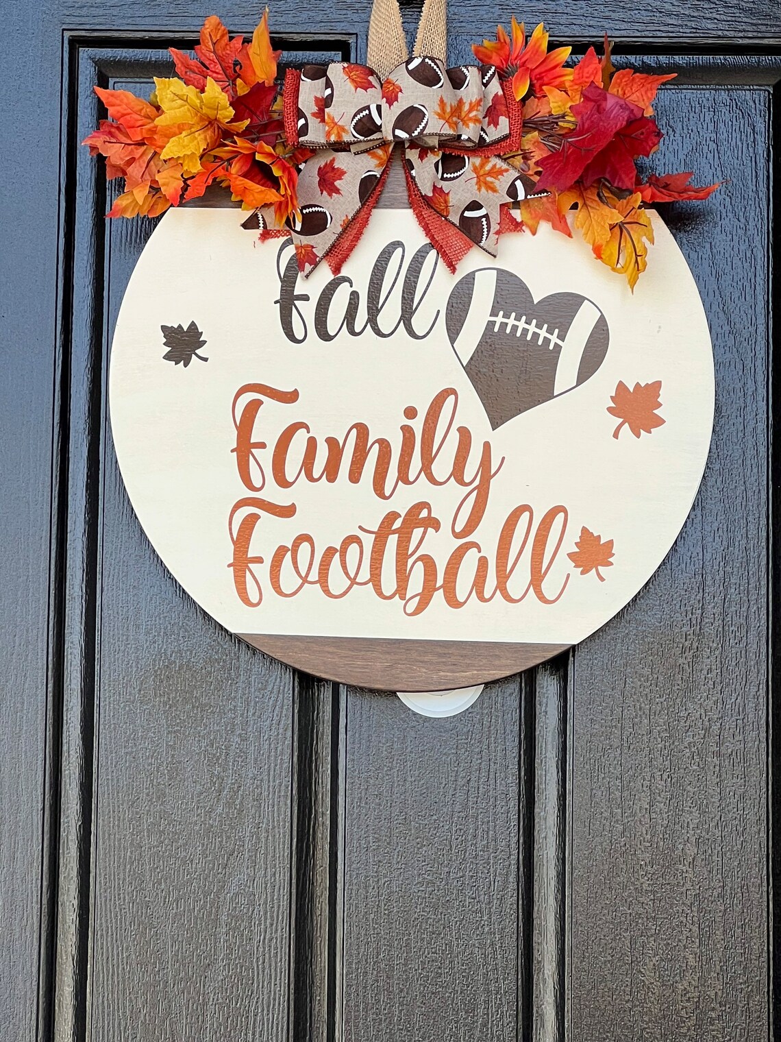 Front Door Decor Fall Family Football Door Hanger Fall - Etsy
