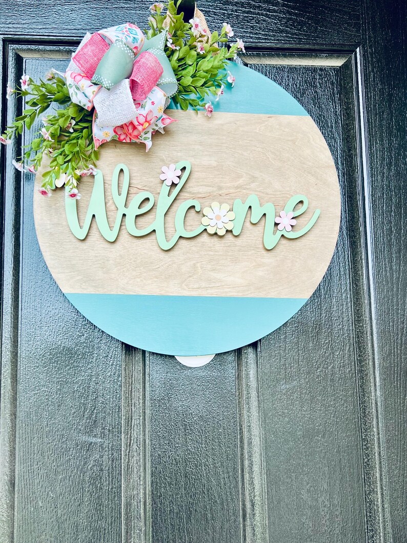 Spring Front Door Decor, Welcome Spring Wreath, Spring Decor, Spring ...