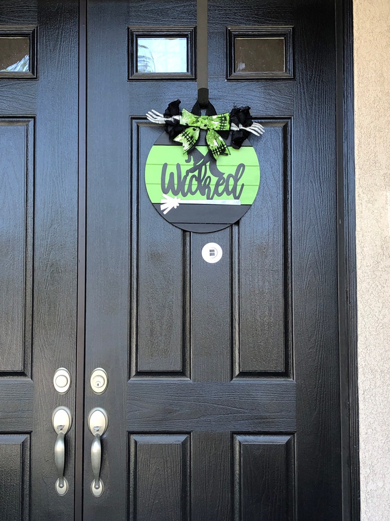 Halloween Door Decor Wicked Welcome Sign Halloween Door - Etsy