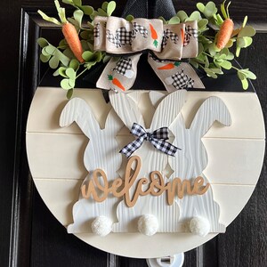 Easter Door Sign Wood Round Door Hanger - Etsy