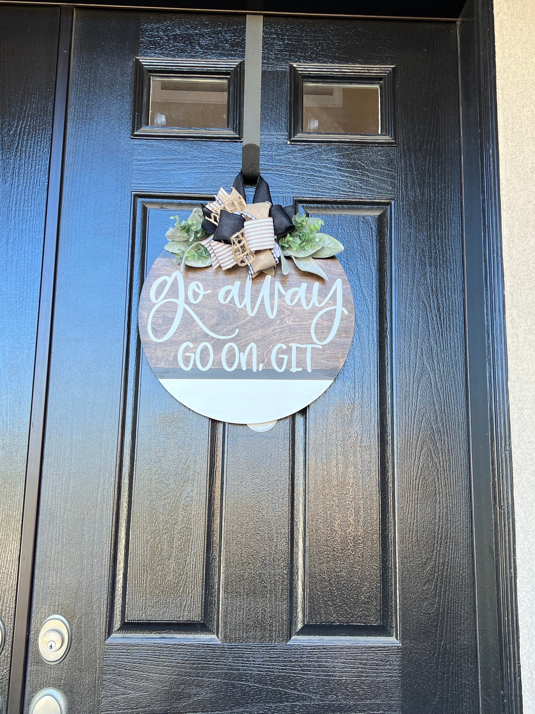 Funny Door Decor, Go Away Door Sign, Welcome Door Sign, Front Door ...