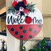 Summer Front Door Decor, Summer Welcome Sign, Ladybug Wreath, Spring ...