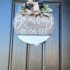 Funny Door Decor, Go Away Door Sign, Welcome Door Sign, Front Door ...