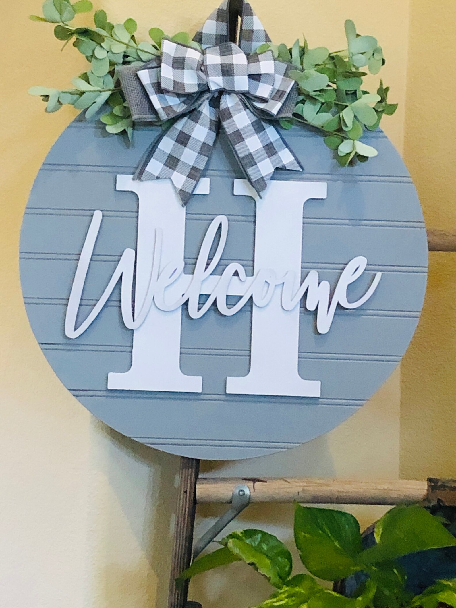 Monogram Front Door Sign Welcome Door Decor Front Door - Etsy Canada