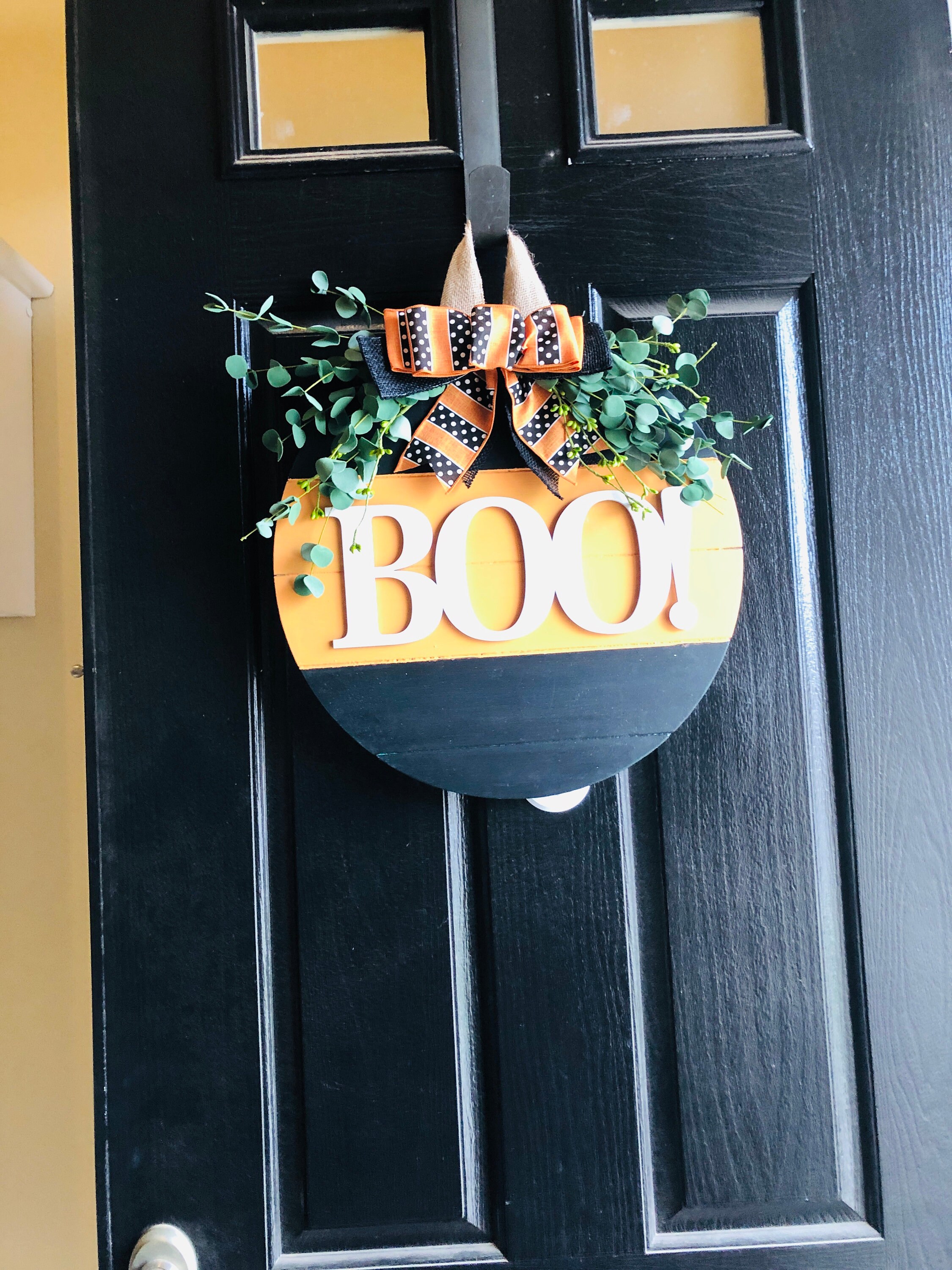 Boo Door Decor Halloween Door Sign Halloween Wood Wreath - Etsy