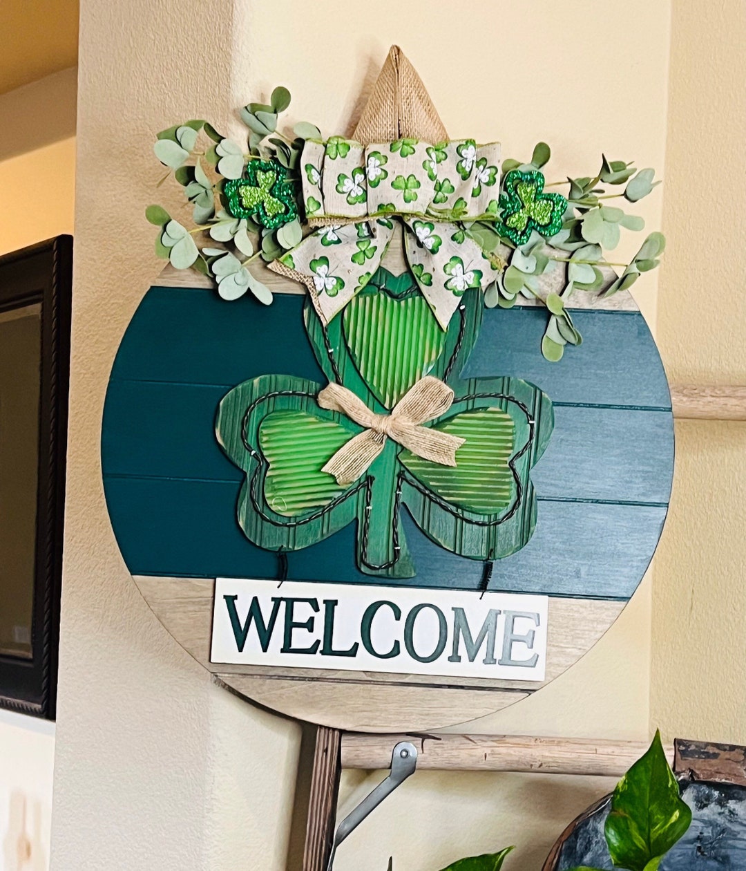 St Patrick's Day Welcome Sign Door Hanger Door - Etsy
