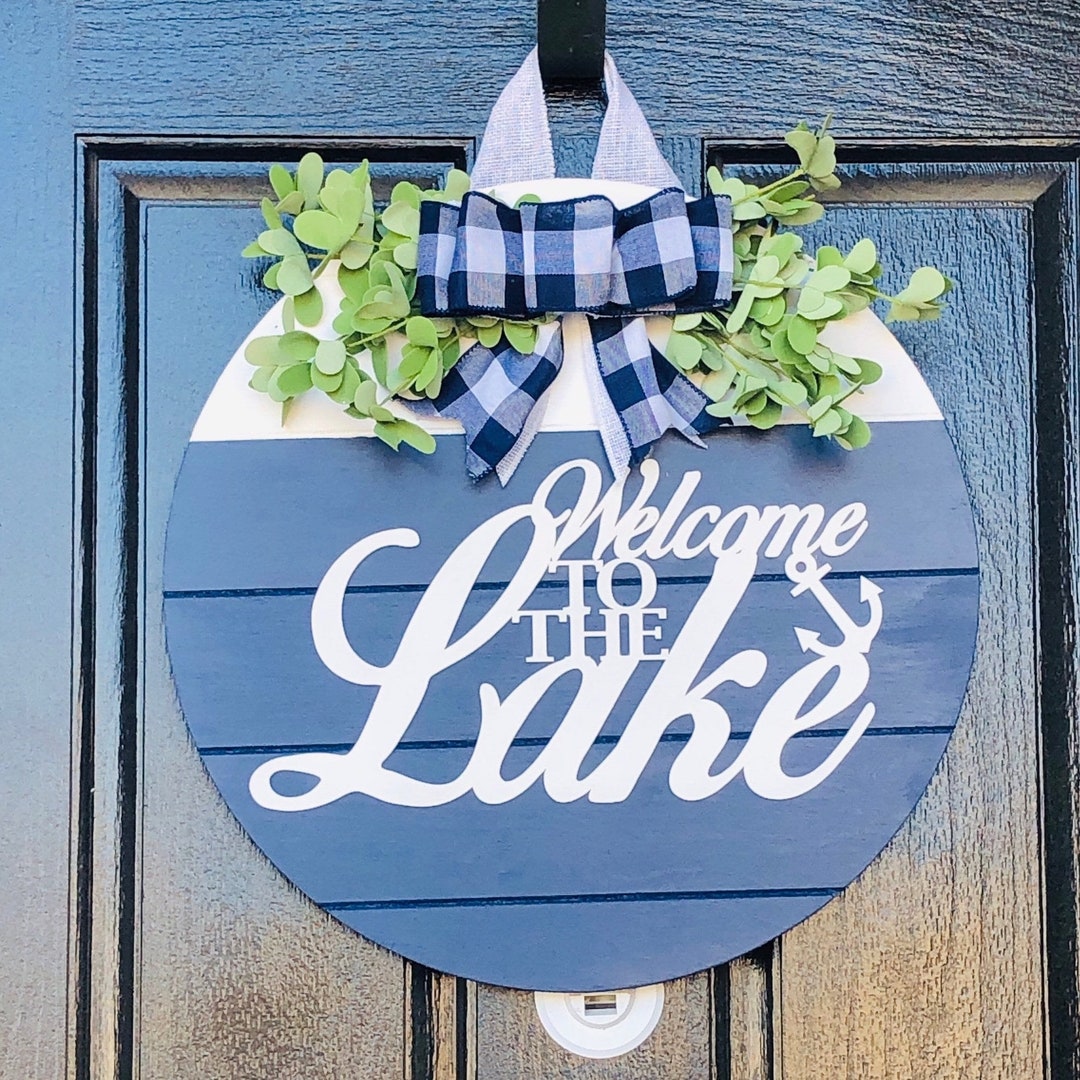 Lake House Door Decor, Lake House Door Sign, Lake House Door Hanger ...