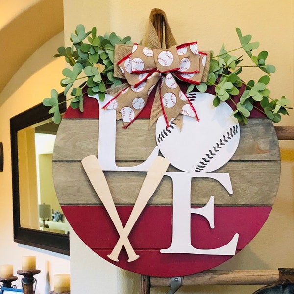 Baseball Door Sign - Etsy