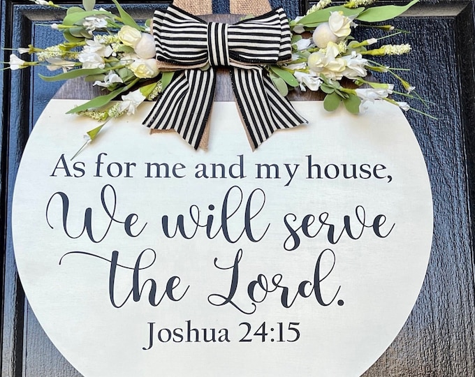 Personalized Bible Verse Door Hanger - Etsy