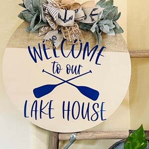 Lake Door Decor, Welcome to Our Lake House, Lake Door Sign, Nautical ...