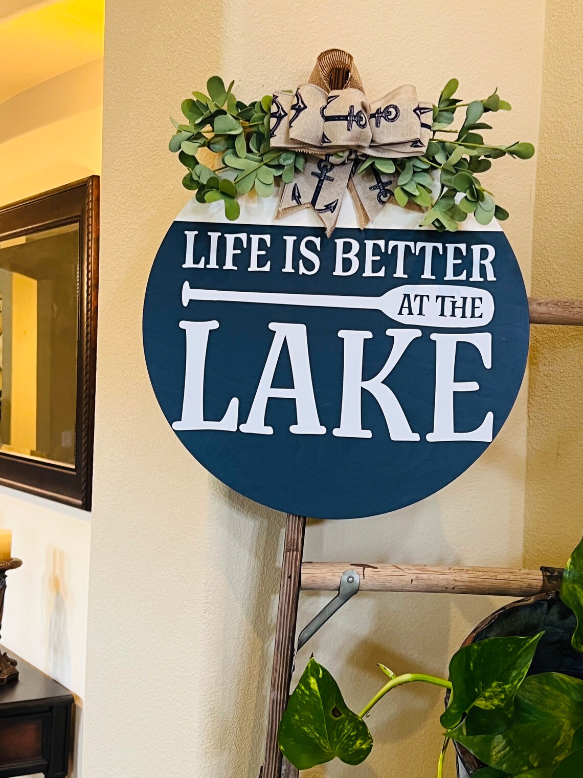 Life is Better at the Lake Door Decor Lake Door Hanger Lake - Etsy
