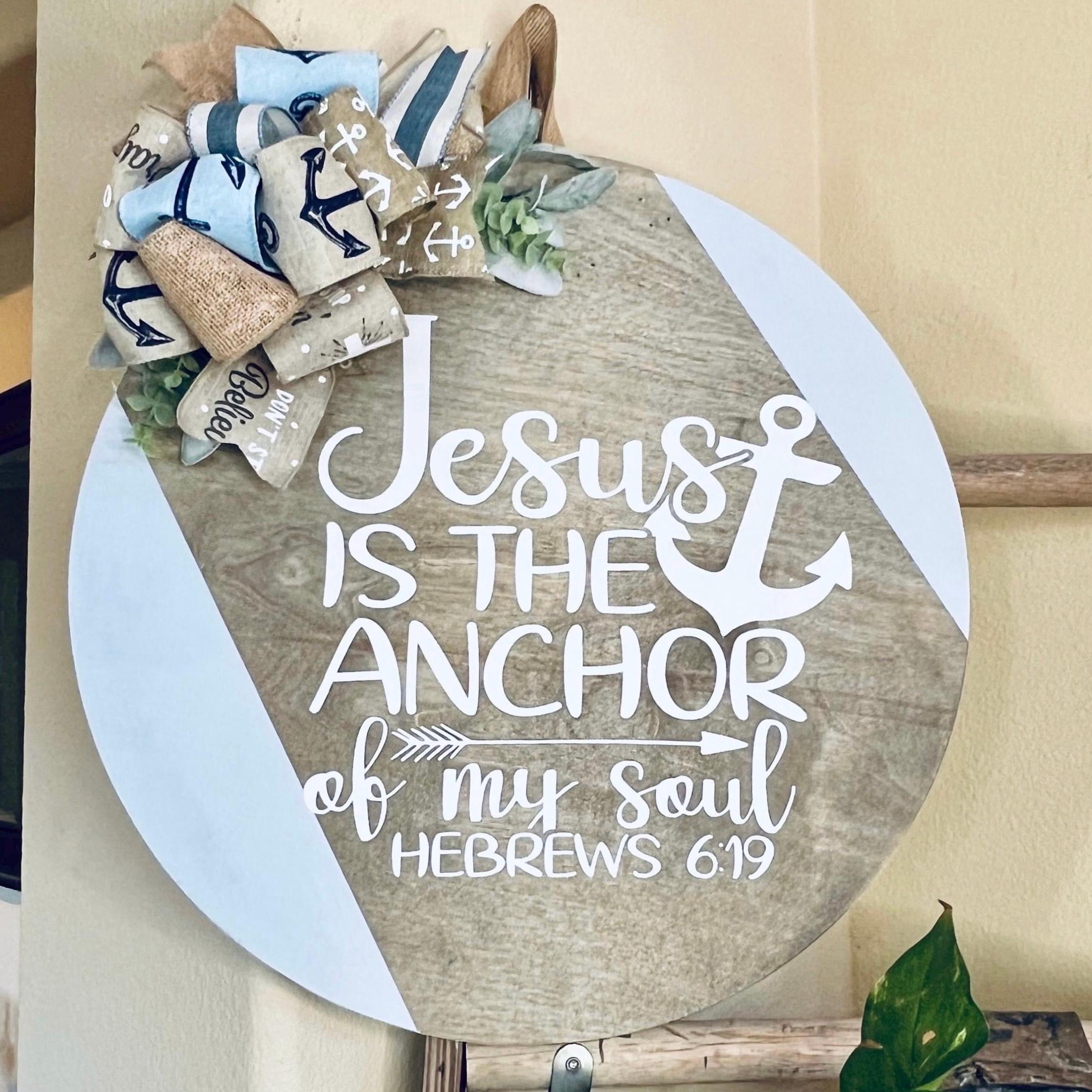 Beach Front Door Decor, Religious Door Sign, Nautical Door Hanger ...