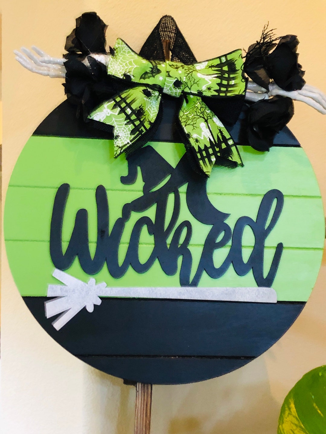 Halloween Door Decor Wicked Welcome Sign Halloween Door - Etsy