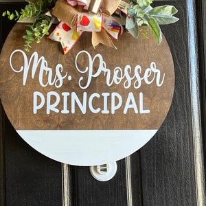 Door Sign for Teacher, Classroom Door Hanger, Sign for School Principal ...