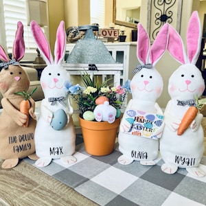 Personalized Easter Bunny, Bunny With Name Added, Easter Basket Bunny ...