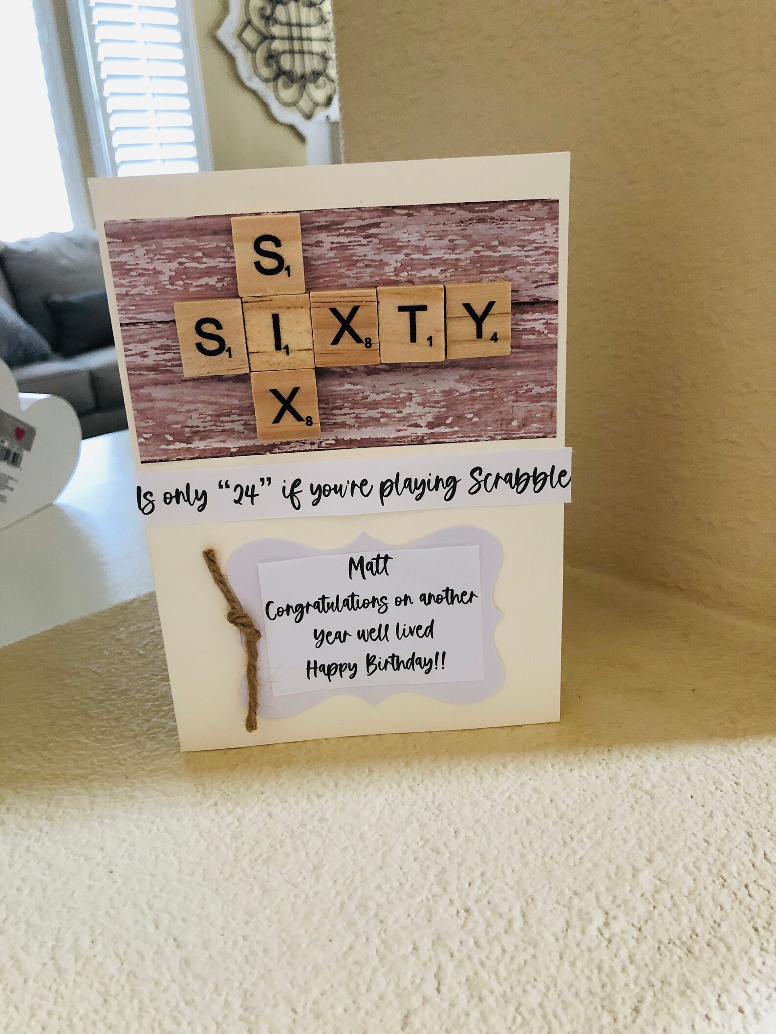 Scrabble Birthday Card Personalized Scrabble Birthday | Etsy