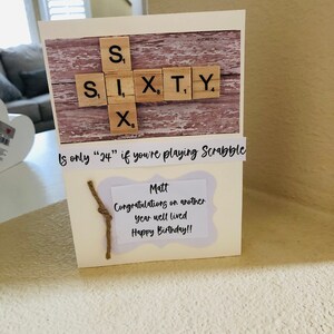Scrabble Birthday Card Personalized Scrabble Birthday | Etsy