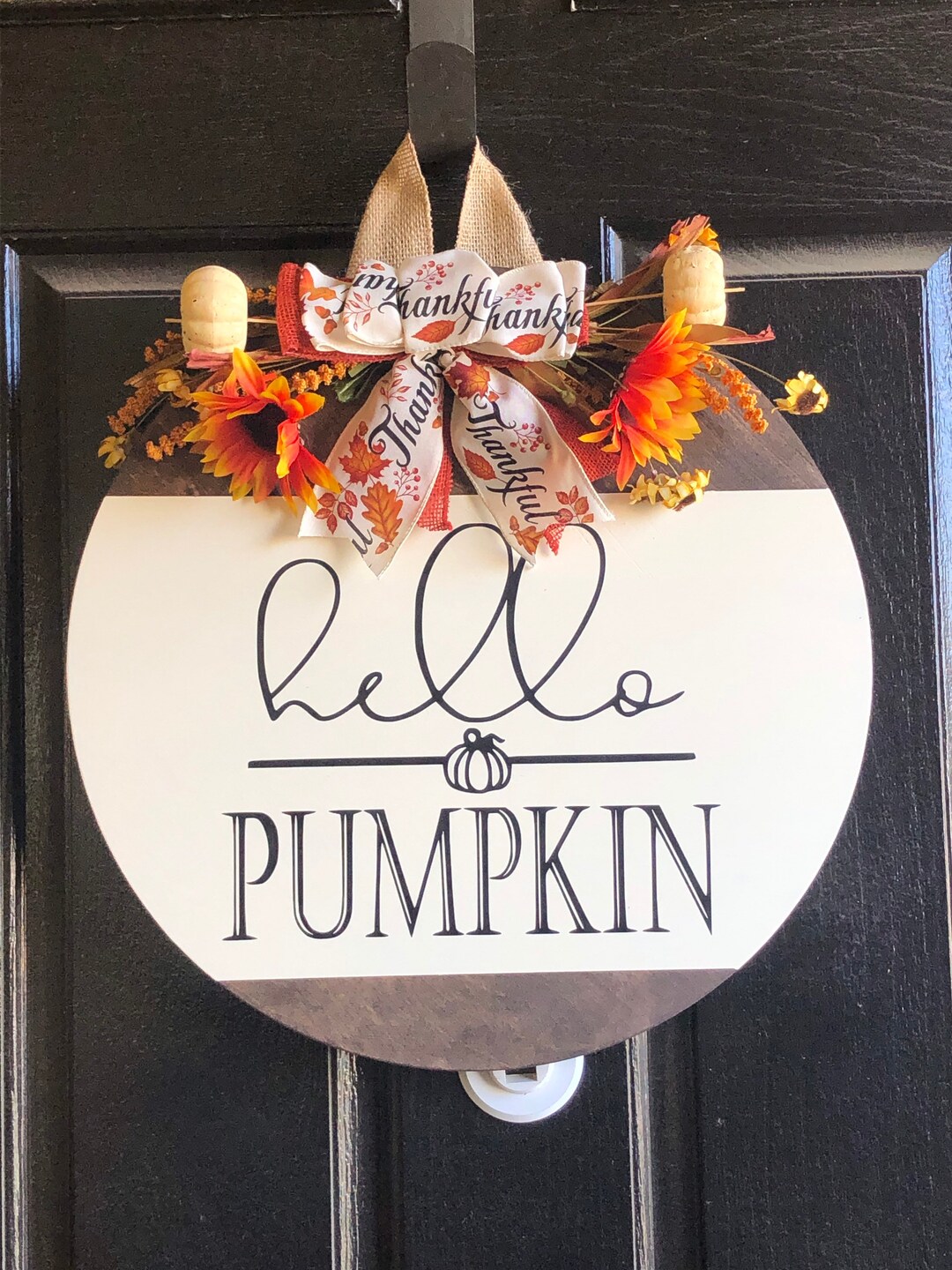 Fall Welcome Door Sign, Autumn Door Hanger, Thanksgiving Door ...