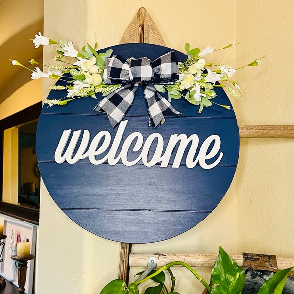 Round Door Sign - Etsy