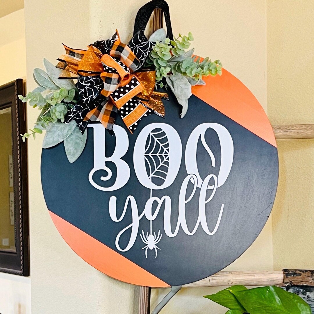 Halloween Door Decor, Halloween Welcome Sign, Halloween Door Hanger ...