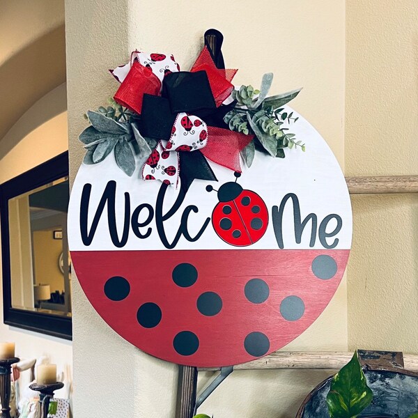 Ladybug Welcome Sign - Etsy