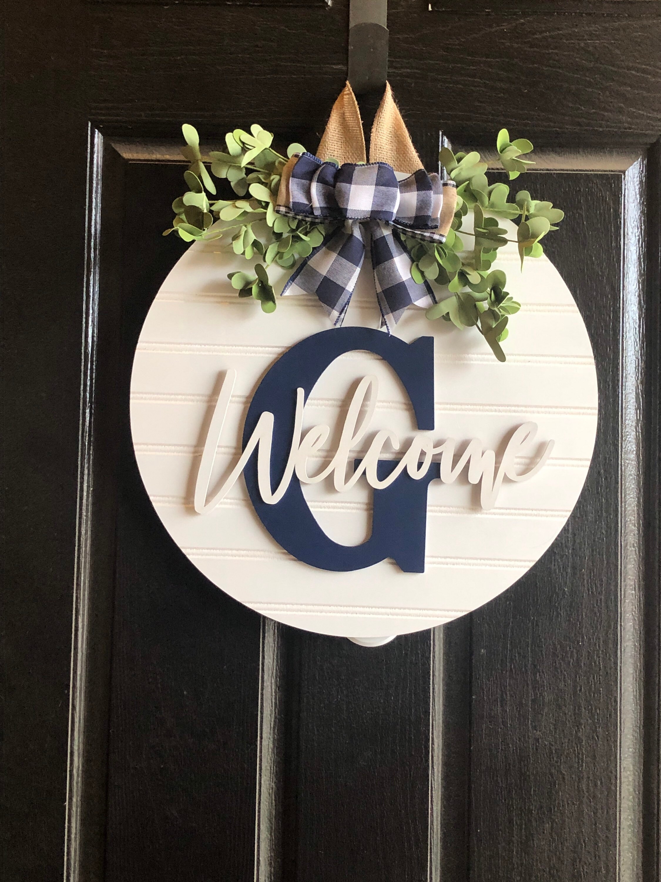 Monogram Front Door Sign Welcome Door Decor Front Door - Etsy Canada