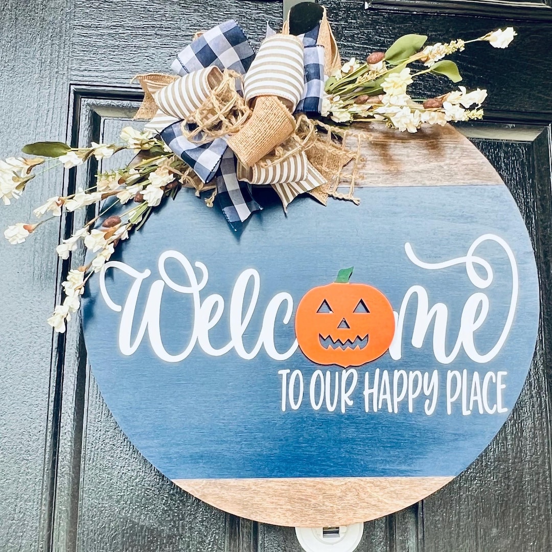 Interchangeable Sign for Front Door, Seasonal Door Hanger, Front Door ...