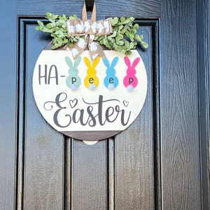 Easter Door Decor, Welcome Easter Door Sign, Spring Door Wreath, Front ...