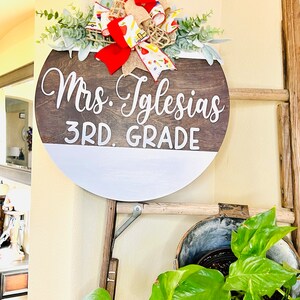 Door Sign for Teacher, Classroom Door Hanger, Sign for School Teacher ...