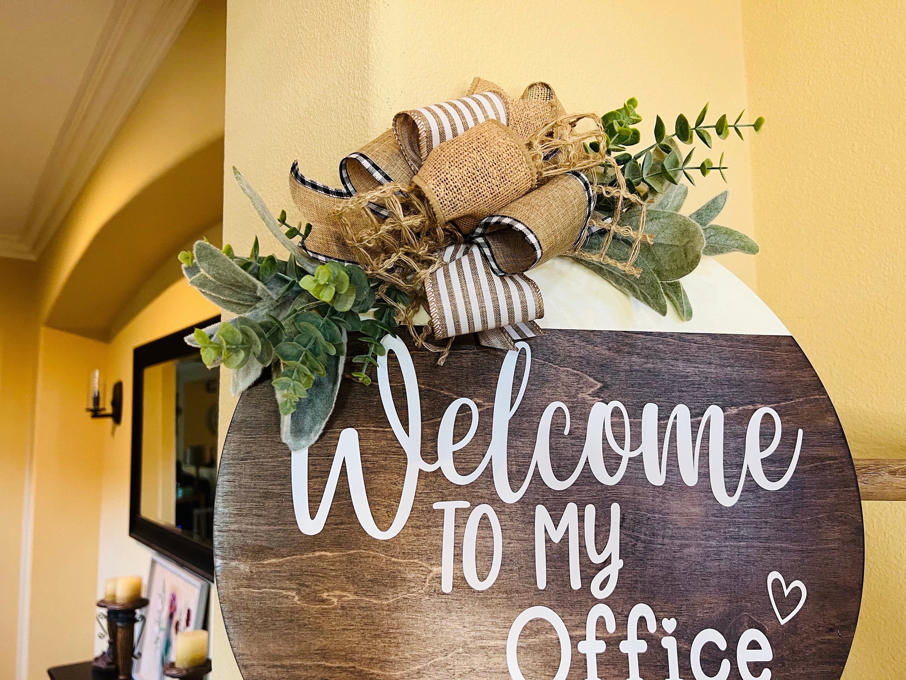 Office Door Decor, Office Door Sign, Office Farmhouse Hanger, Office ...