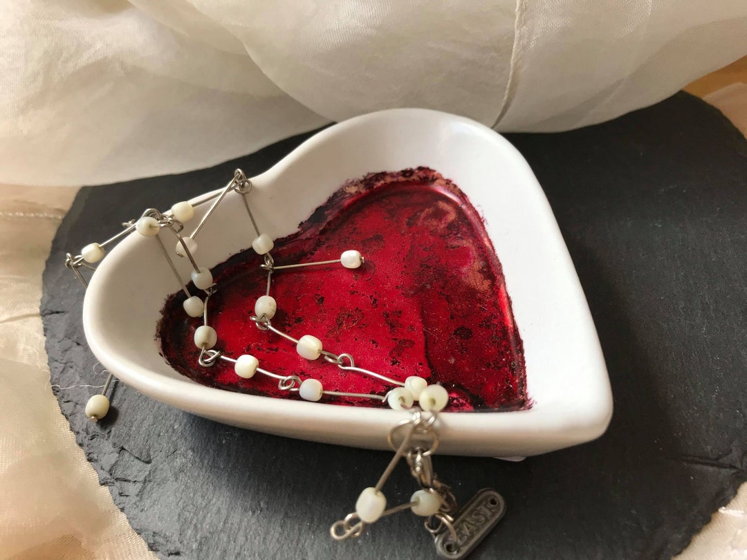 Red Heart Trinket Dish, Love Heart Trinket Dish, Heart Shaped Dish Gift ...