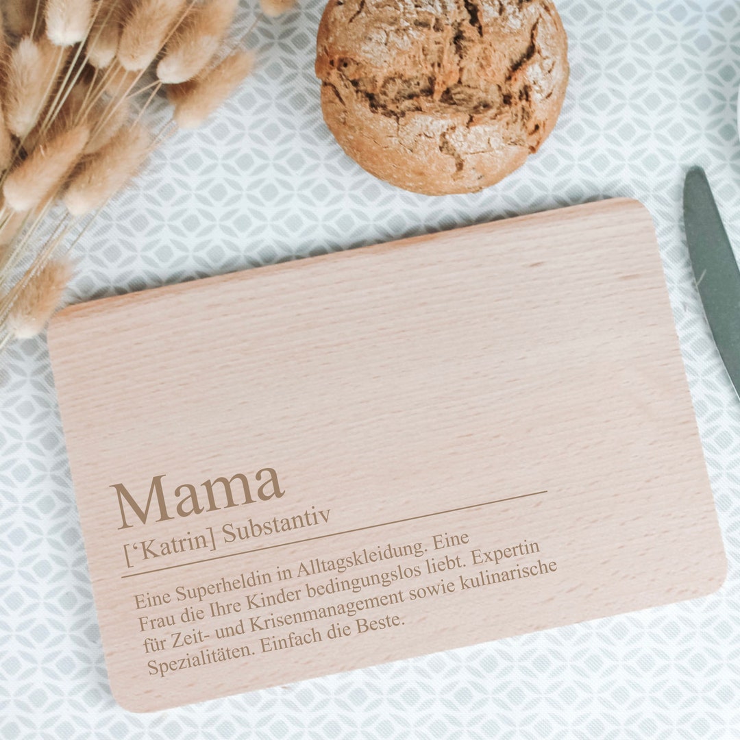 Breakfast Board Made of Wood Definition Mom With Desired Name - Etsy
