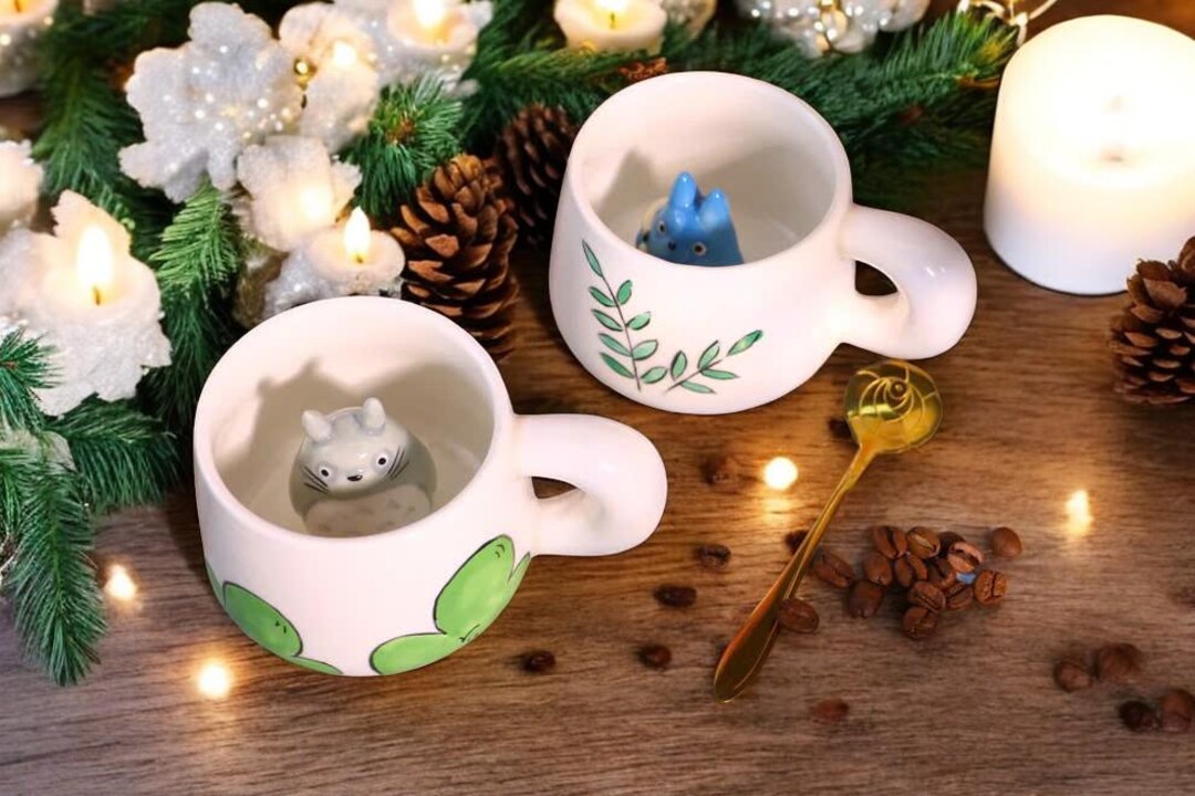 Totoro Handmade Anime Ceramic Mug-totoro Coffee Mug-character Mug for ...